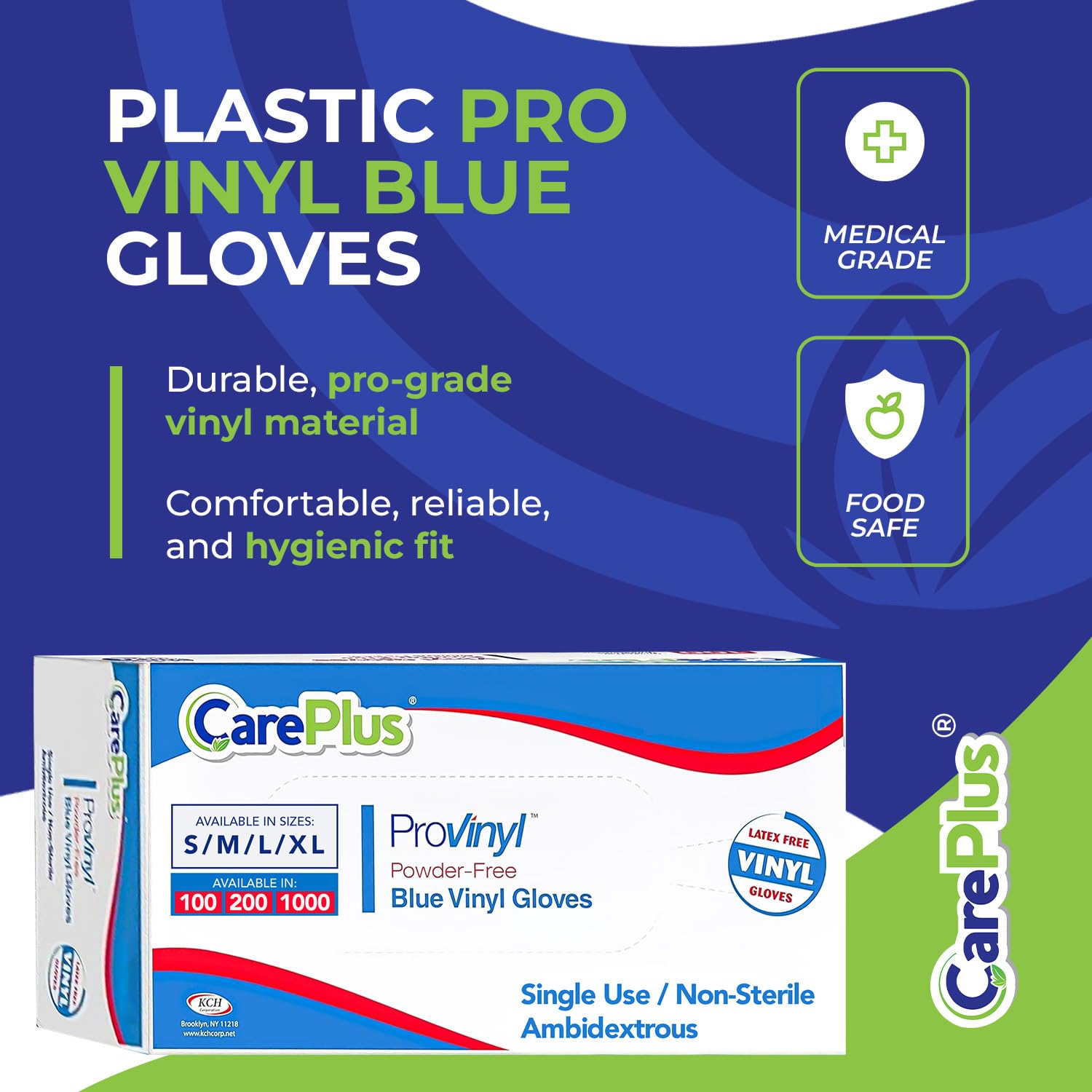 Snapklik.com : Disposable Blue Vinyl Gloves, Small Size, Cleaning, Non ...