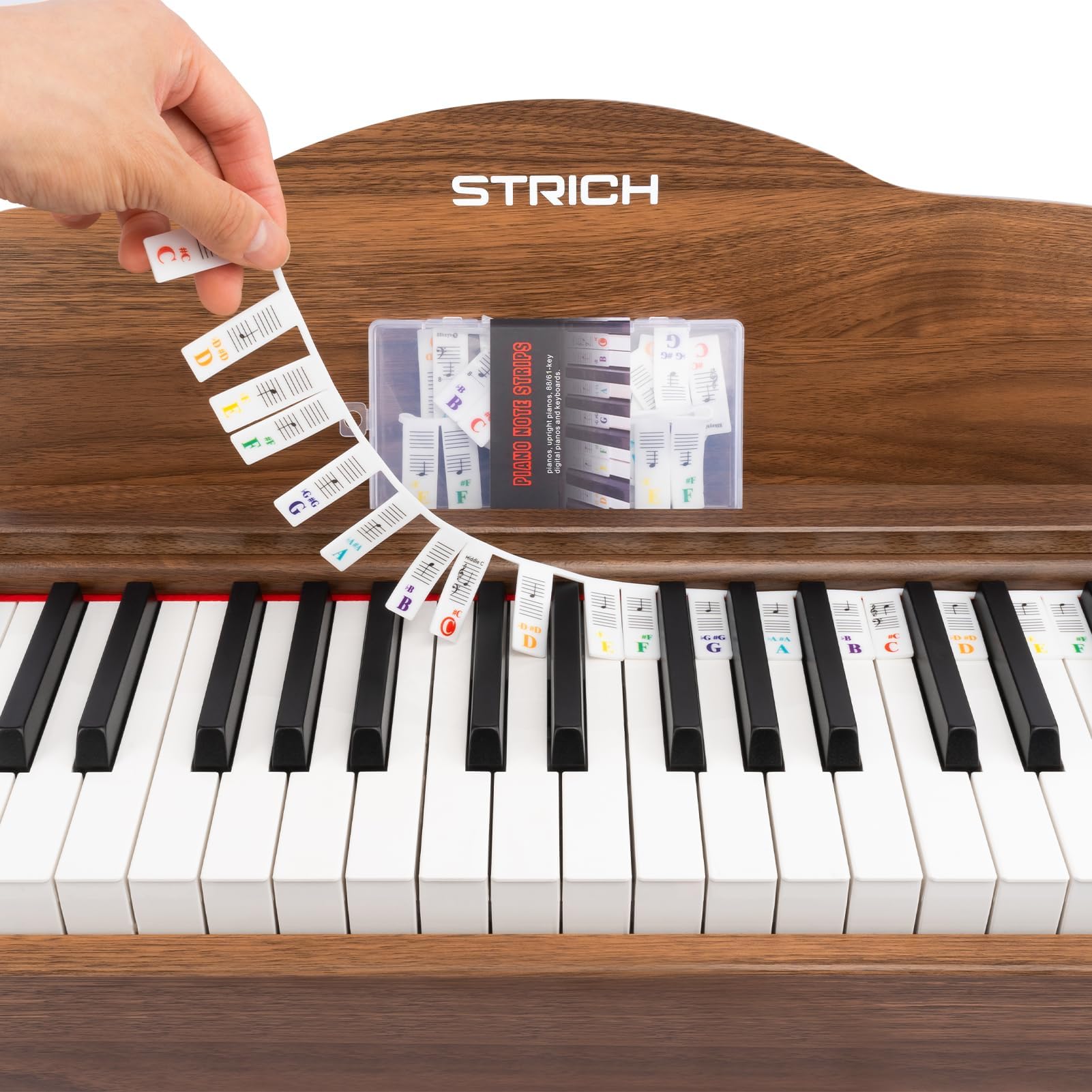 Amazon.com: DIYASY Piano Keyboard Stickers for 88/61/54/49/37 Key ...