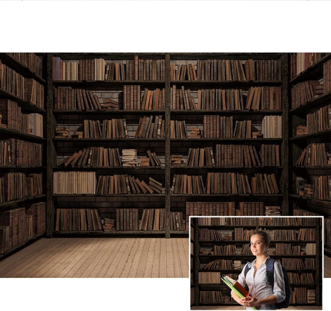 Amazon.com : DASHAN 8x6.5ft Graduation Vintage Library Bookshelf ...