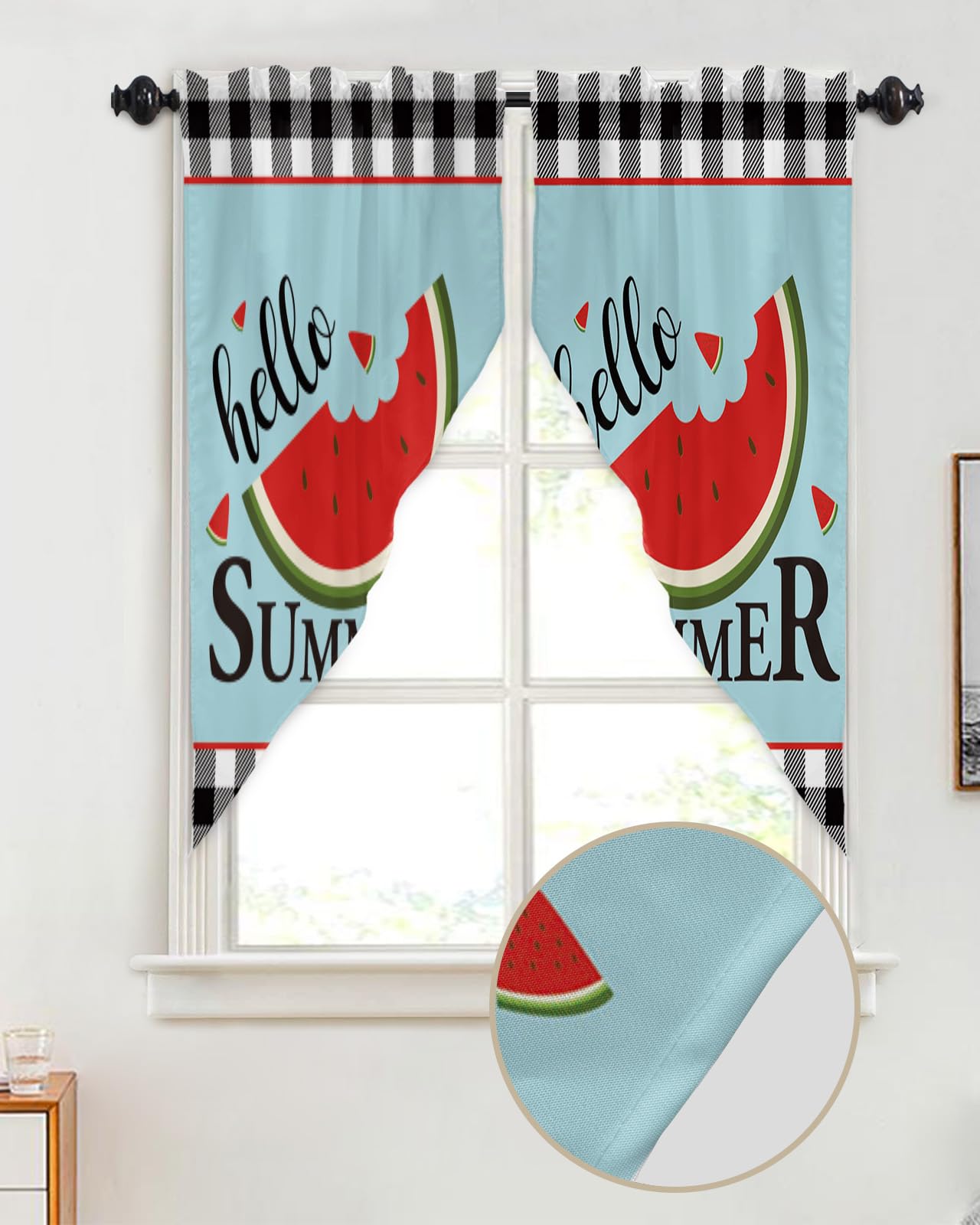 Watermelon Border Black And White