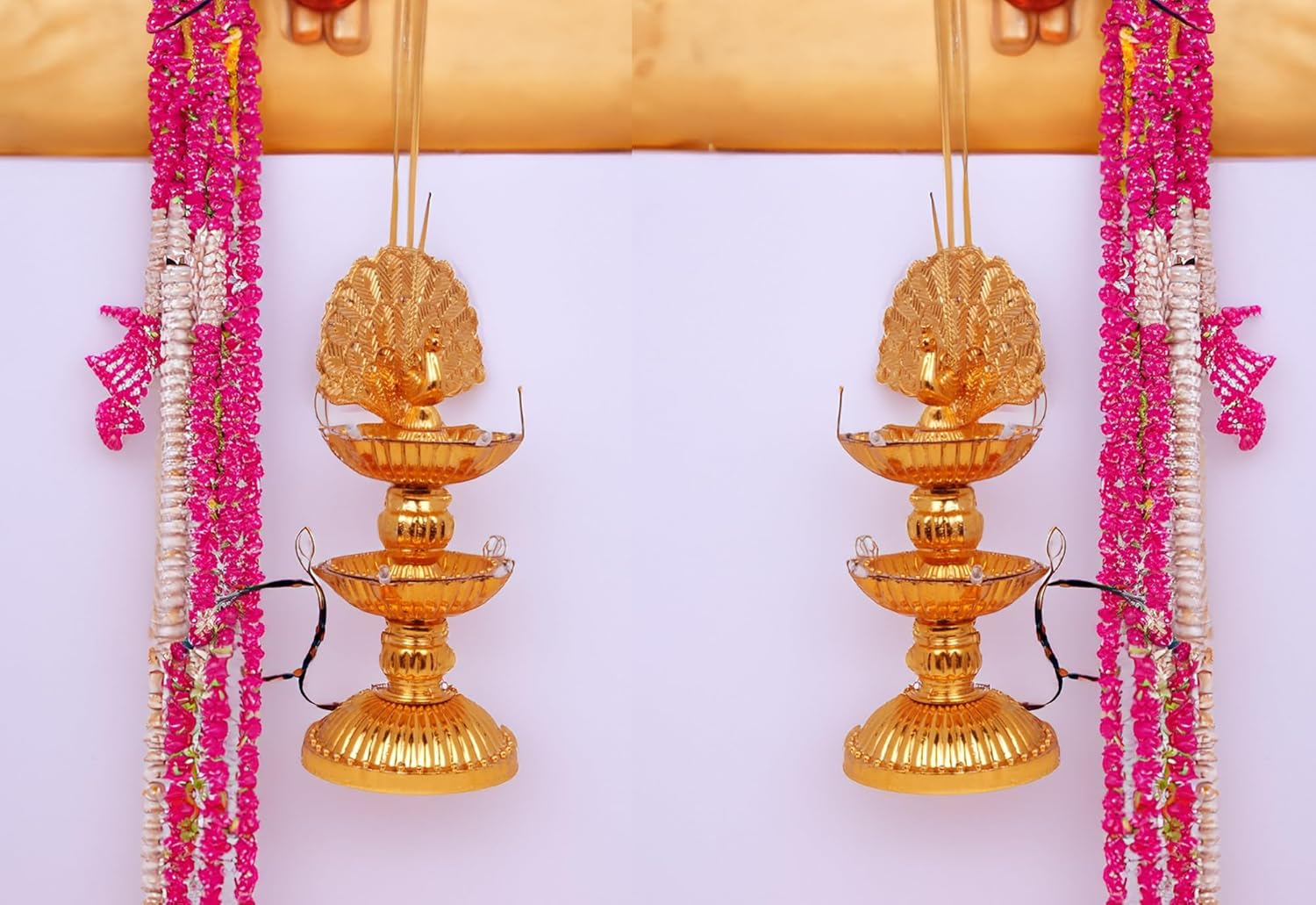 Buy Nabhya10 Deep Hanging Peacocck 2 Layer Electric Diya Deepak Light ...