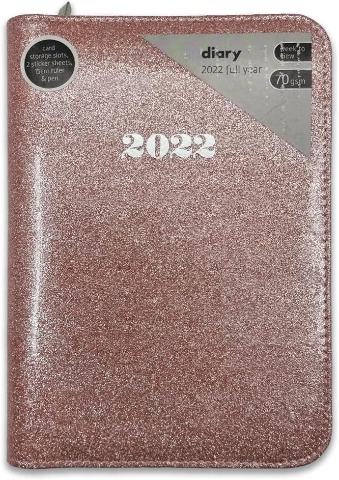 2022 Diary Efficient Planning Month Day View – 70gsm – With Zip Closing ...