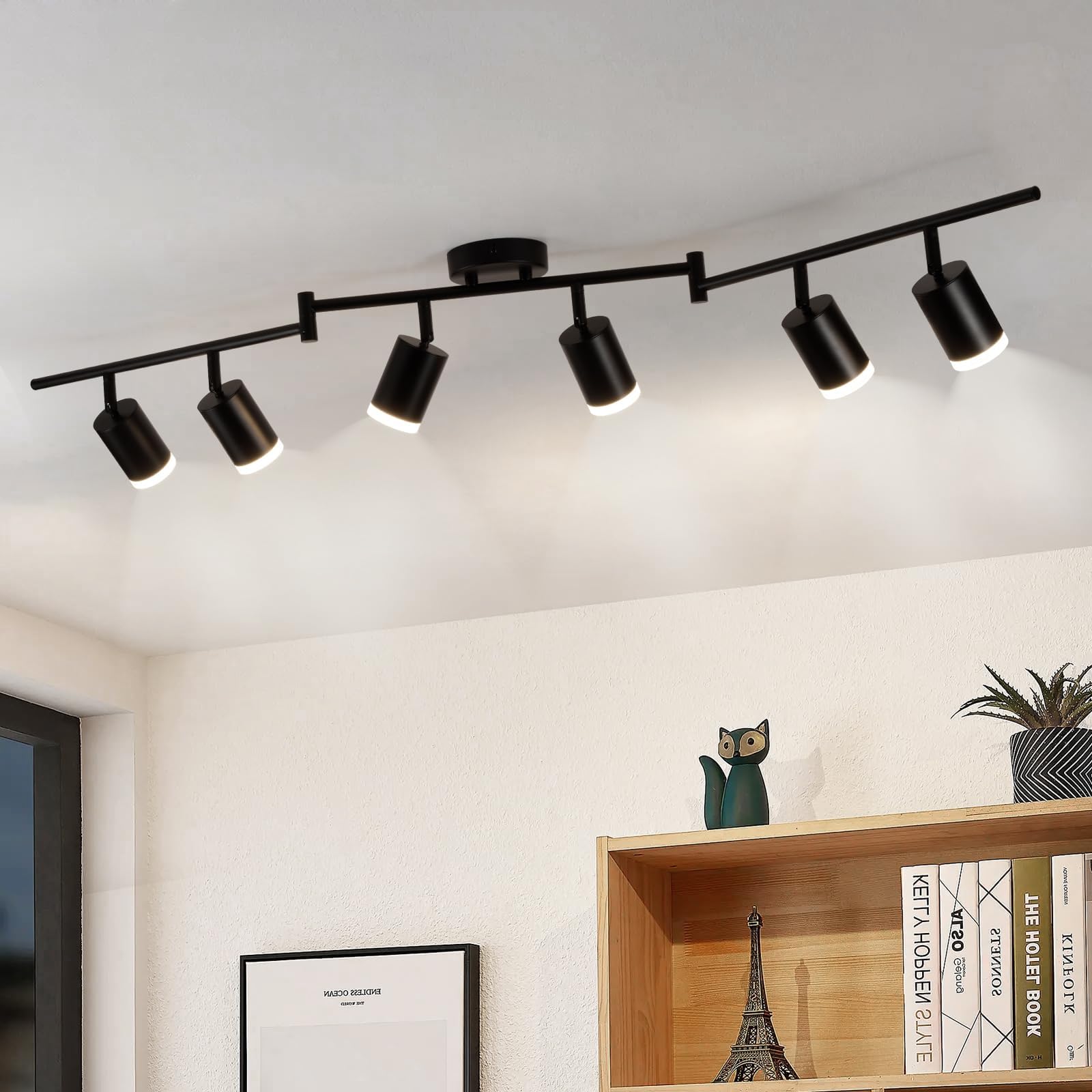 Qazqa - Smart rail system black 5 spots incl. 5 Wifi GU10 - Jeana ...