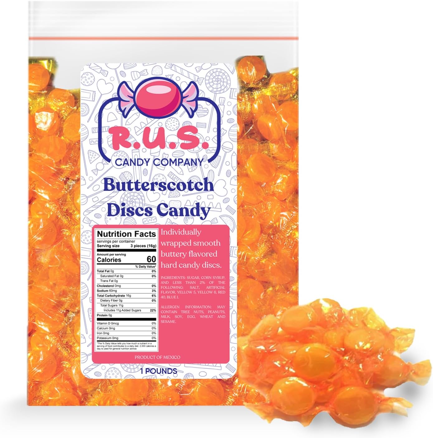 Amazon.com : Sweet Smiles Cinnamon Discs Candy 9 OZ (2 Pack) | Red ...