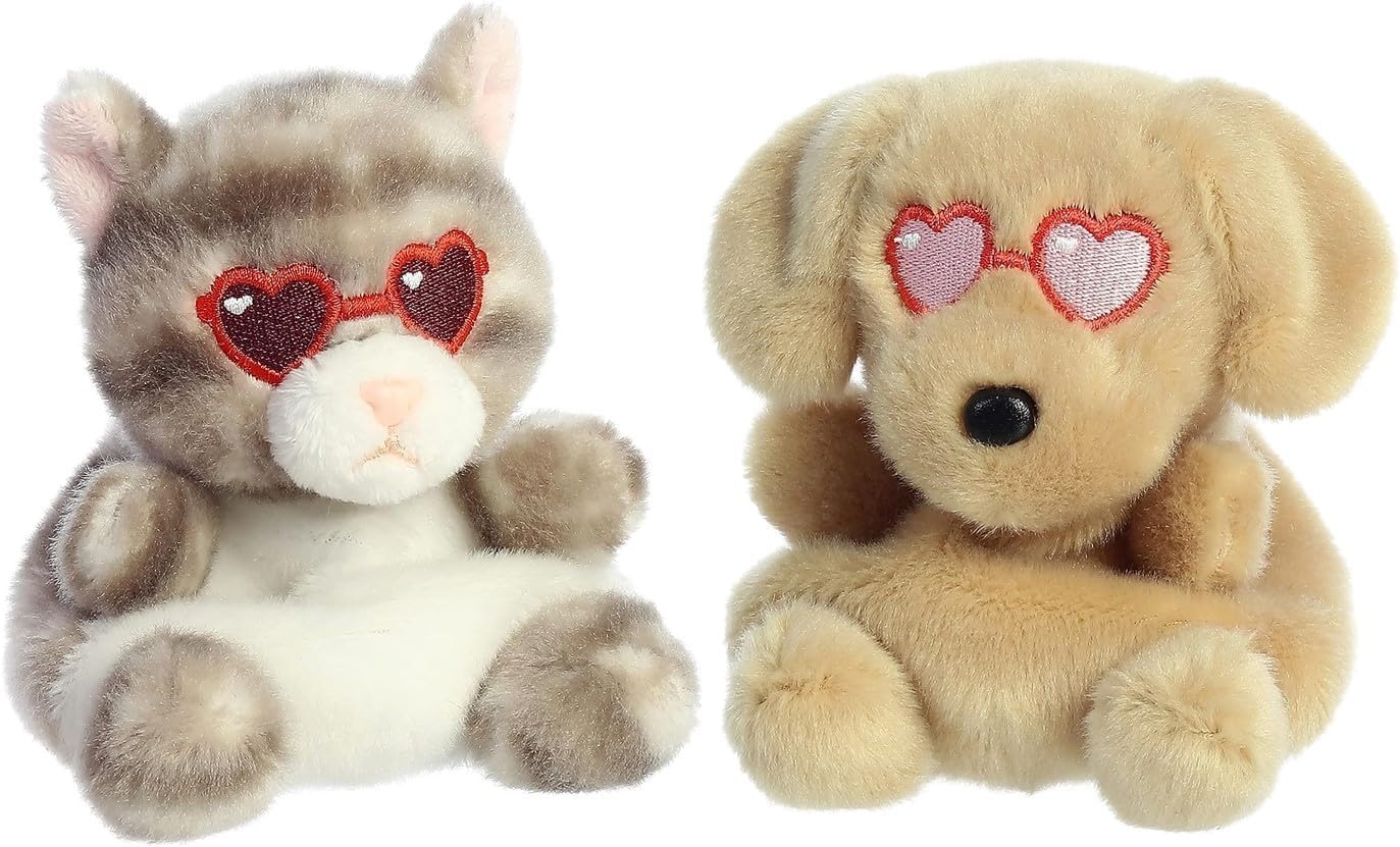 Amazon.com: Aurora Adorable Palm Pals Set of Two - Buddie Dog & Pookie ...