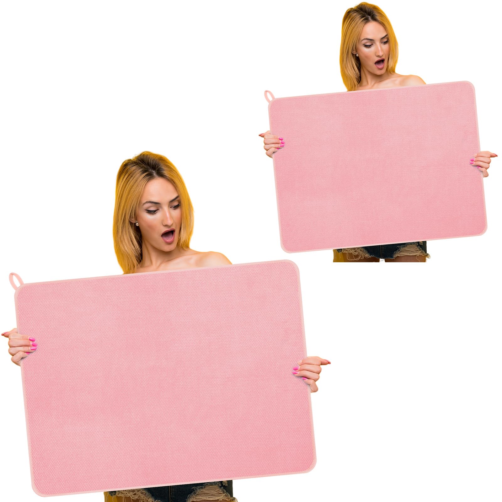 Snapklik.com : Hushee 2 Pack Extra Large Dish Drying Mat Microfiber ...