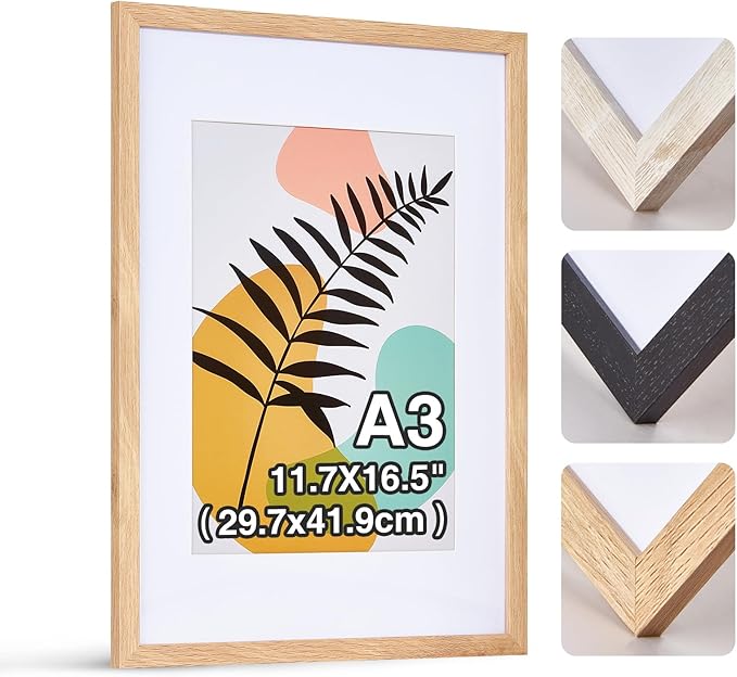HOUSE DAY A3 Picture Frames, Certificate Frame with Clear Perspex Sheet,Photo Frames for Wall ...