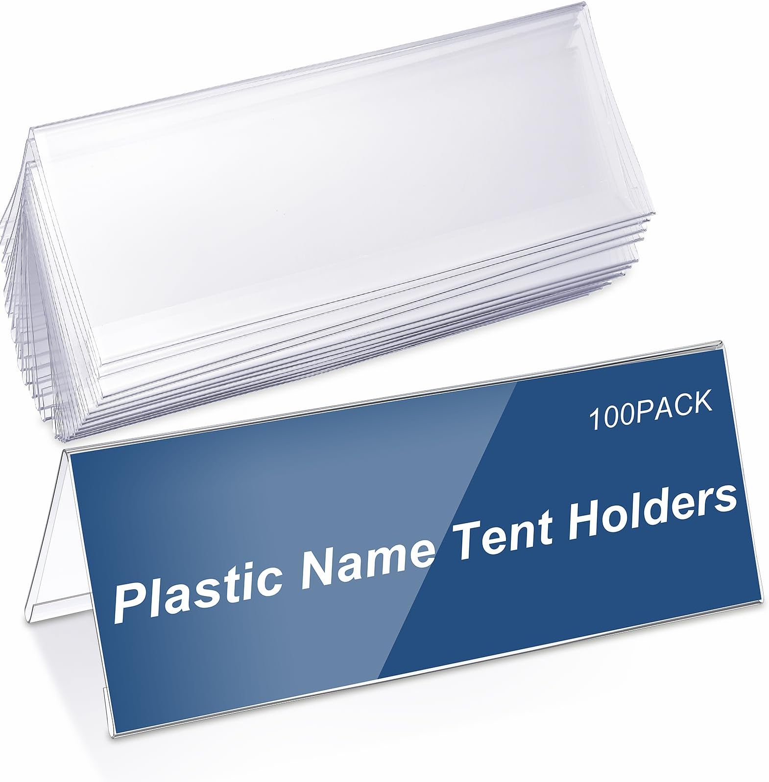 Amazon.com: 24 Pieces Acrylic Name Plates for Desks, 2 x 8 Inches Clear ...