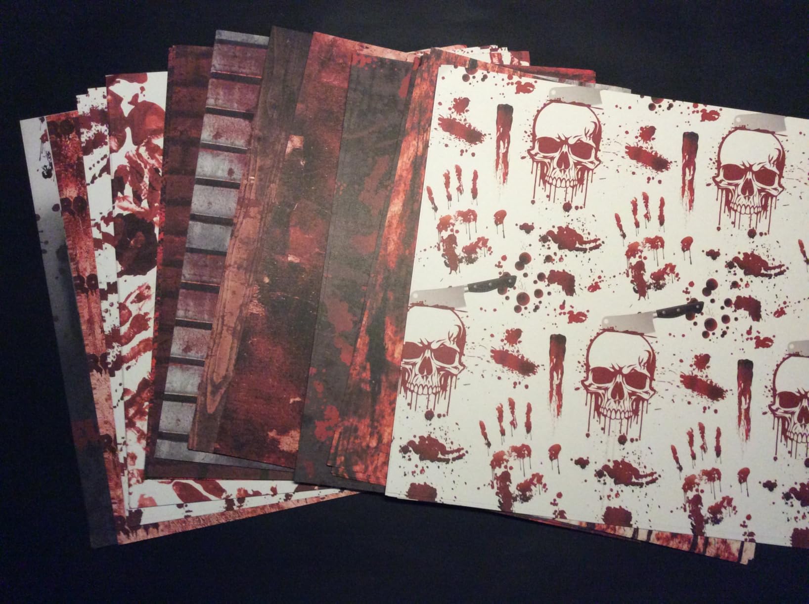Hapurs Halloween Scrapbook Paper 12x12, Double Sided Scary Patterned ...