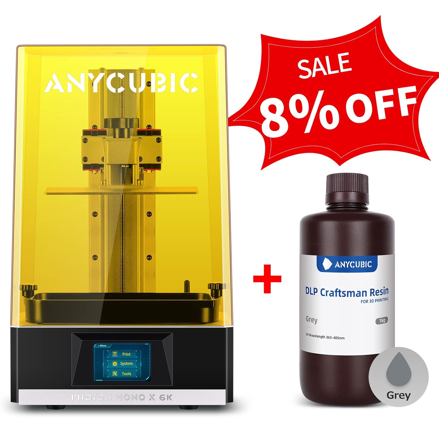 Amazon.com: ANYCUBIC Photon Mono X 6K Resin 3D Printer + ANYCUBIC Fast ...