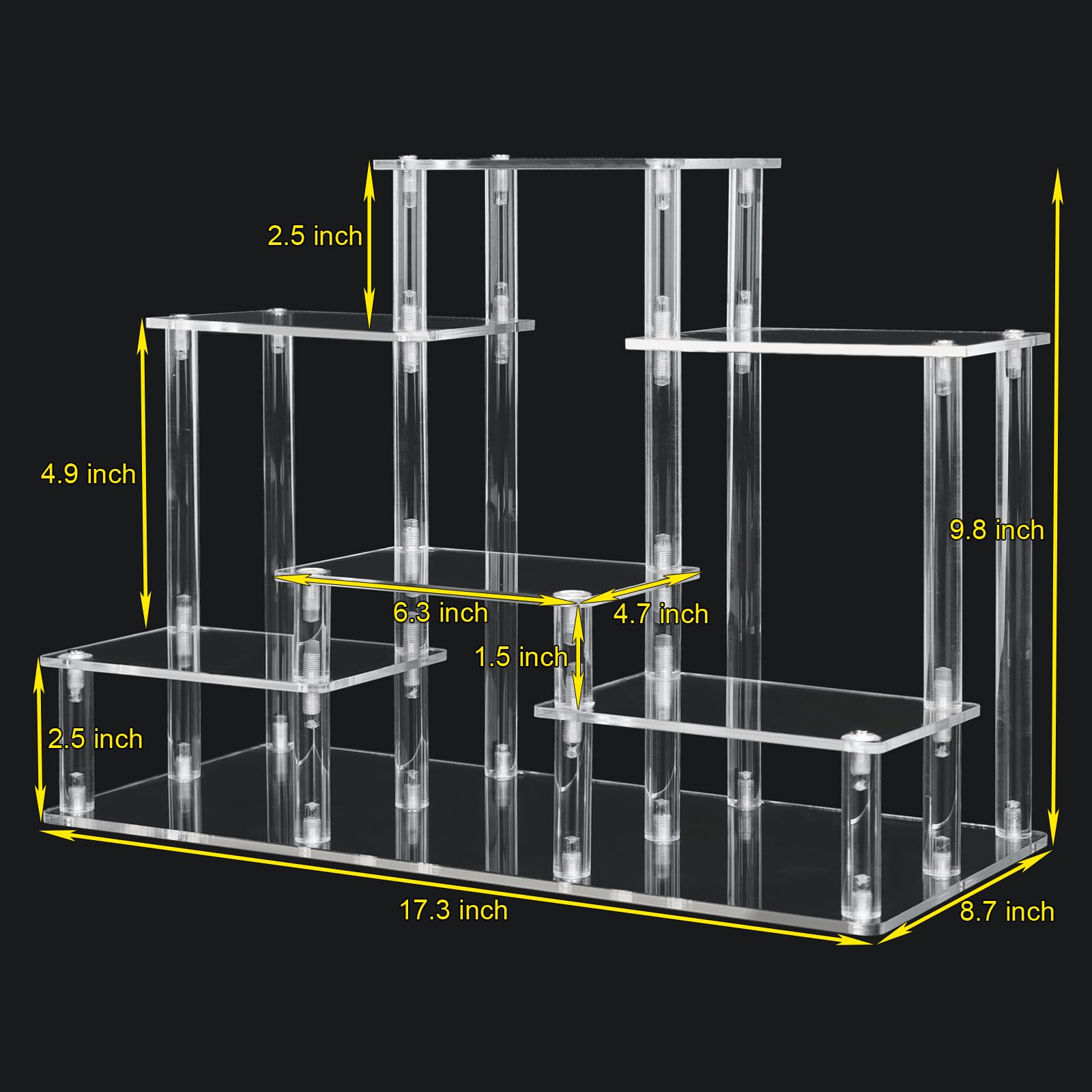 Snapklik.com : Choowin 6 Tier Acrylic Display Riser Stand Shelf For ...