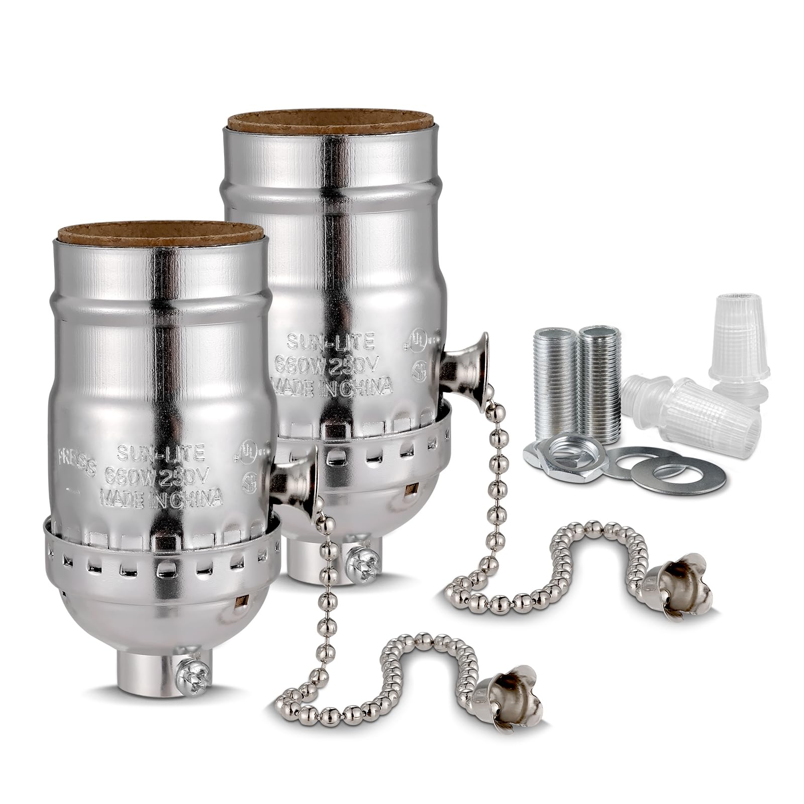 Snapklik.com : Pull Chain Light Socket Replacement,E26 Standard Screw ...