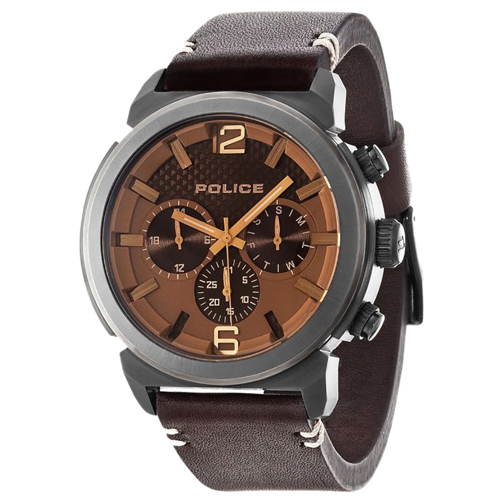 Police Analog Brown Dial Men's Watch - PL14377JSU12J : Amazon.in: Fashion