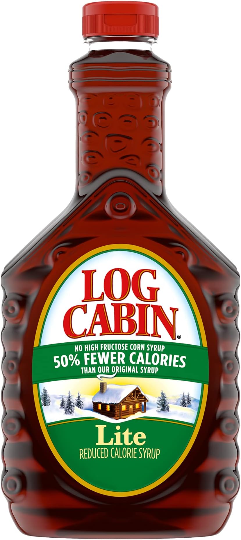 Amazon.com : Log Cabin Lite Syrup, 24 Fl Oz (Pack of 12) : Grocery ...
