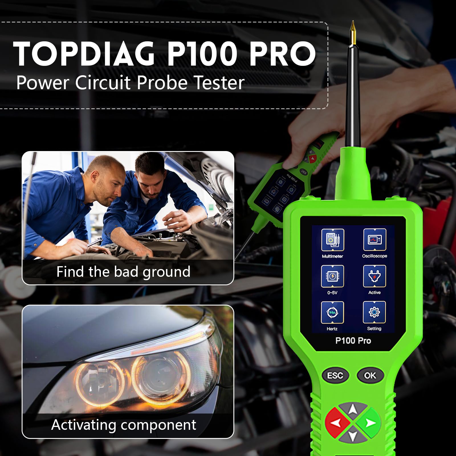 Snapklik.com : TopDiag P100 Pro Power Circuit Probe Kit - Automotive ...
