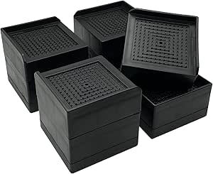 JONHWI Bed Furniture Risers, 3 inch Raise Blocks, Heavy Duty for Bed ...