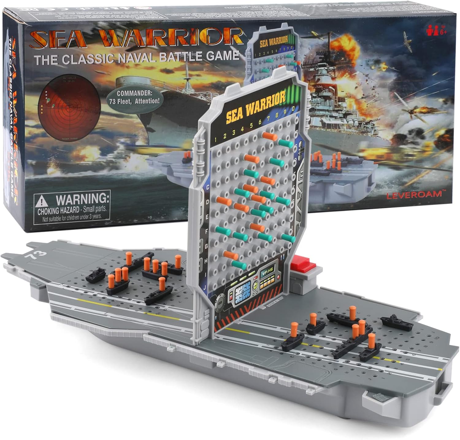 Amazon.com: LEVEROAM Sea Warrior Classic Battle Ship Board Game, 2 ...