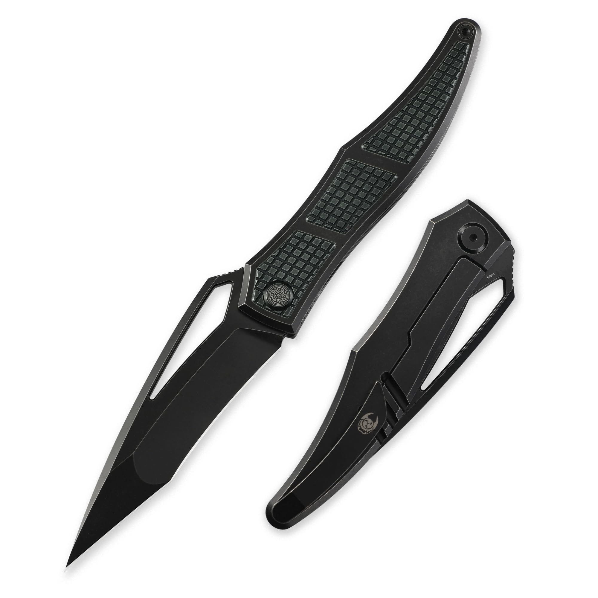 Amazon.com: Cavol Knife Ripback Thumb Hole Knife,3.85" Stonewashed M390 ...