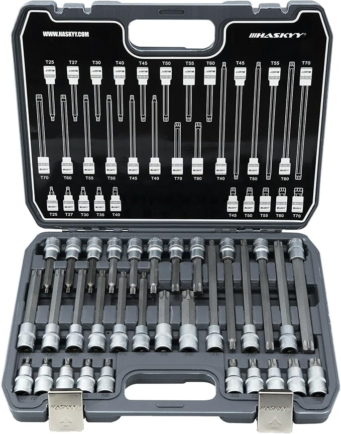 32 parça Torx Lokma Anahtar Seti T25 - T80 İç Vida Uçları Alet Seti ...