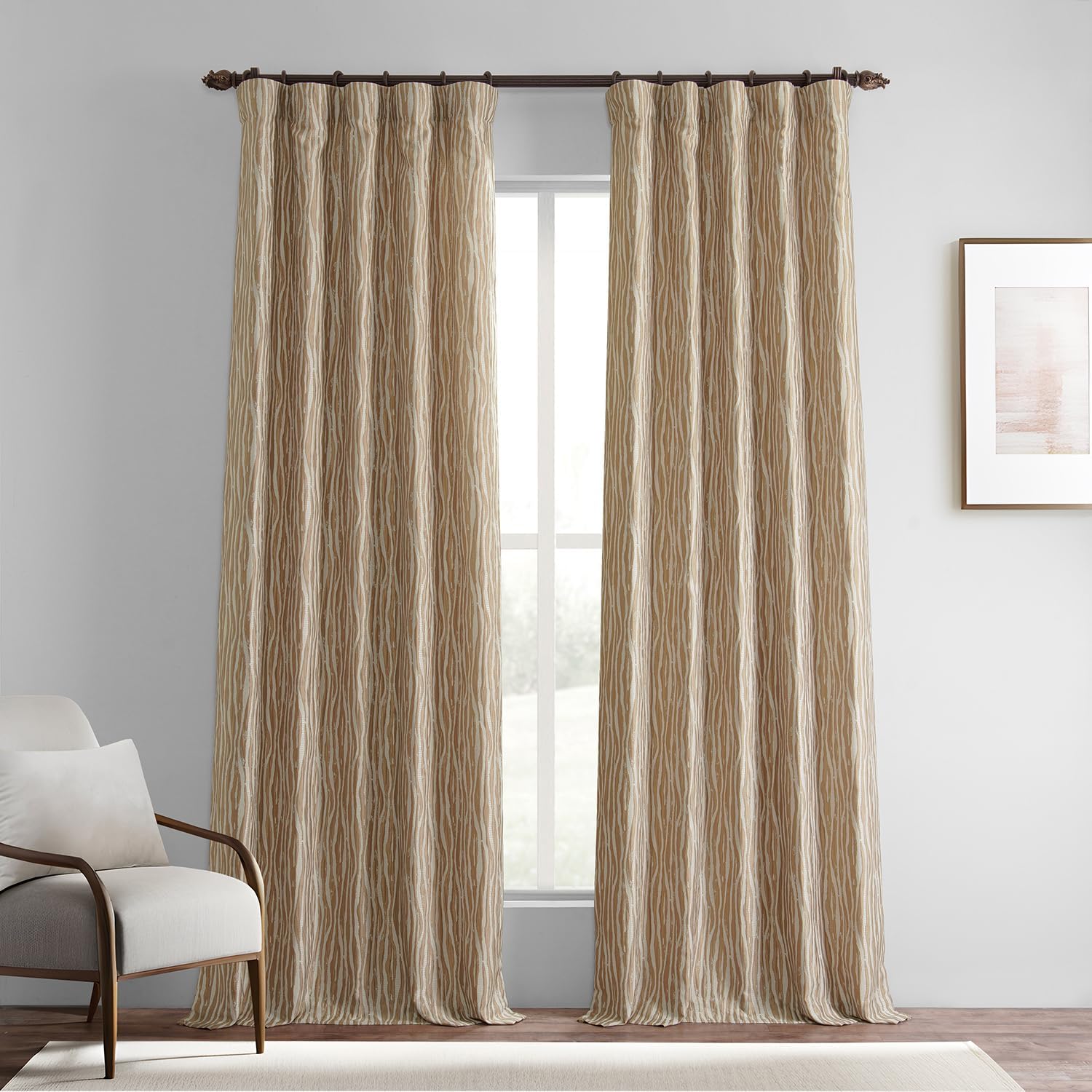 Amazon.com: HPD Half Price Drapes Tiger Stripe Faux Silk Jacquard Room ...