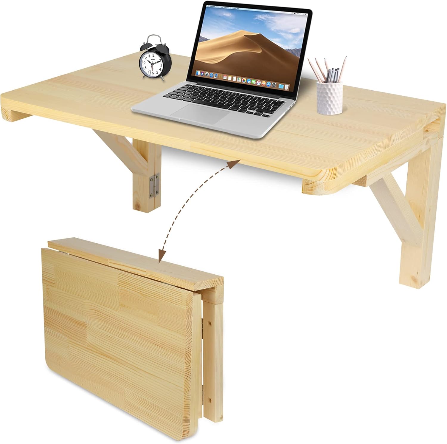 Amazon.com: Folding Table Wall Mounted Space Saving，Foldable Wall ...