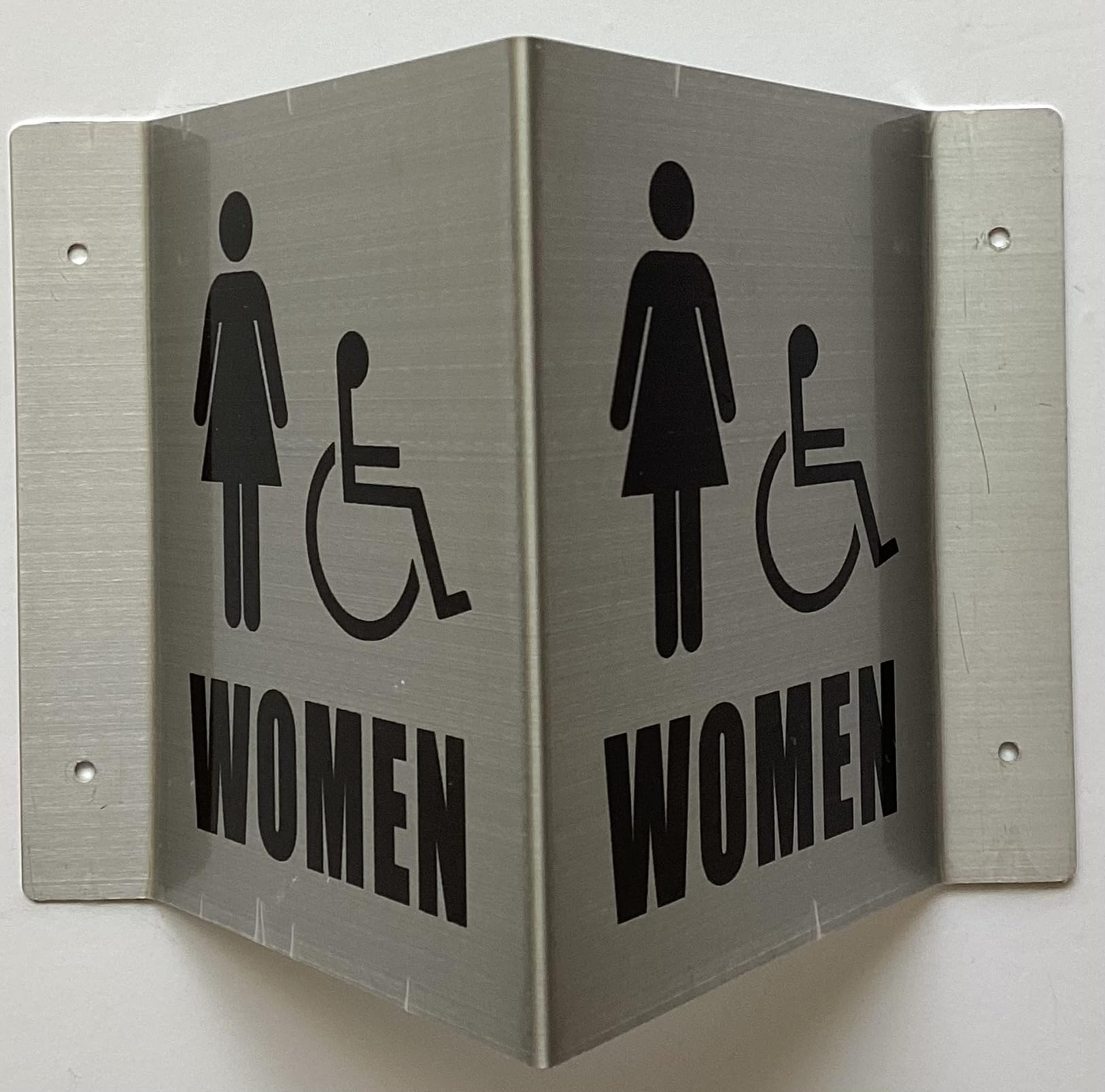 Amazon.com : Corridor Woman restroom accessible sign-Woman restroom ...