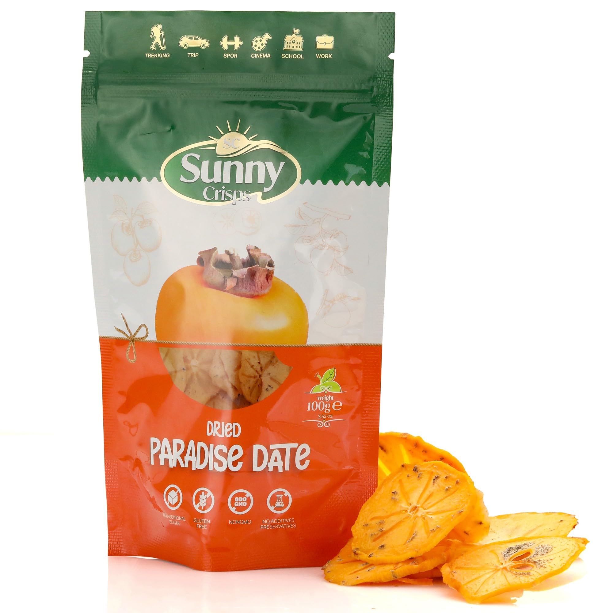 Amazon.com: SUNNY CRISPS Dried Persimmons 3.52 Oz - Dehydrated, Gluten Free, Turkish Trabzon ...