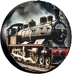 Amazon.com: Steam Locomotive Train Tire Totes, Spare Tire Cover ...