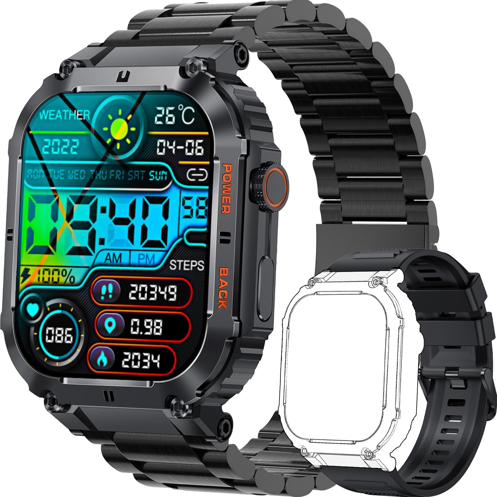 Relojes Militares Inteligentes para Hombres (Contestar/Hacer Llamadas ...