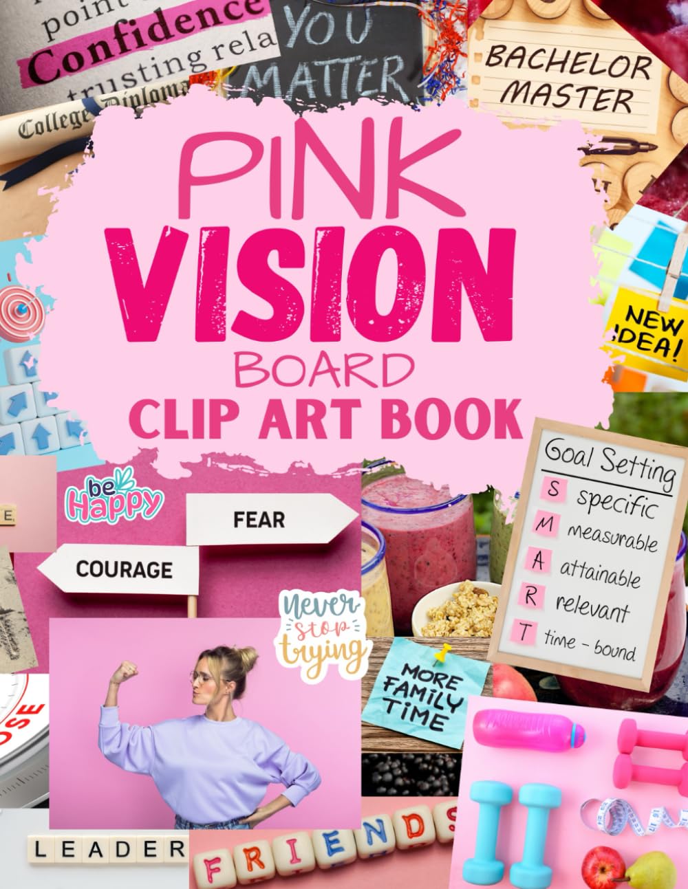 Amazon.com: Pink Vision Board Clip Art Book: Extensive Collection of ...