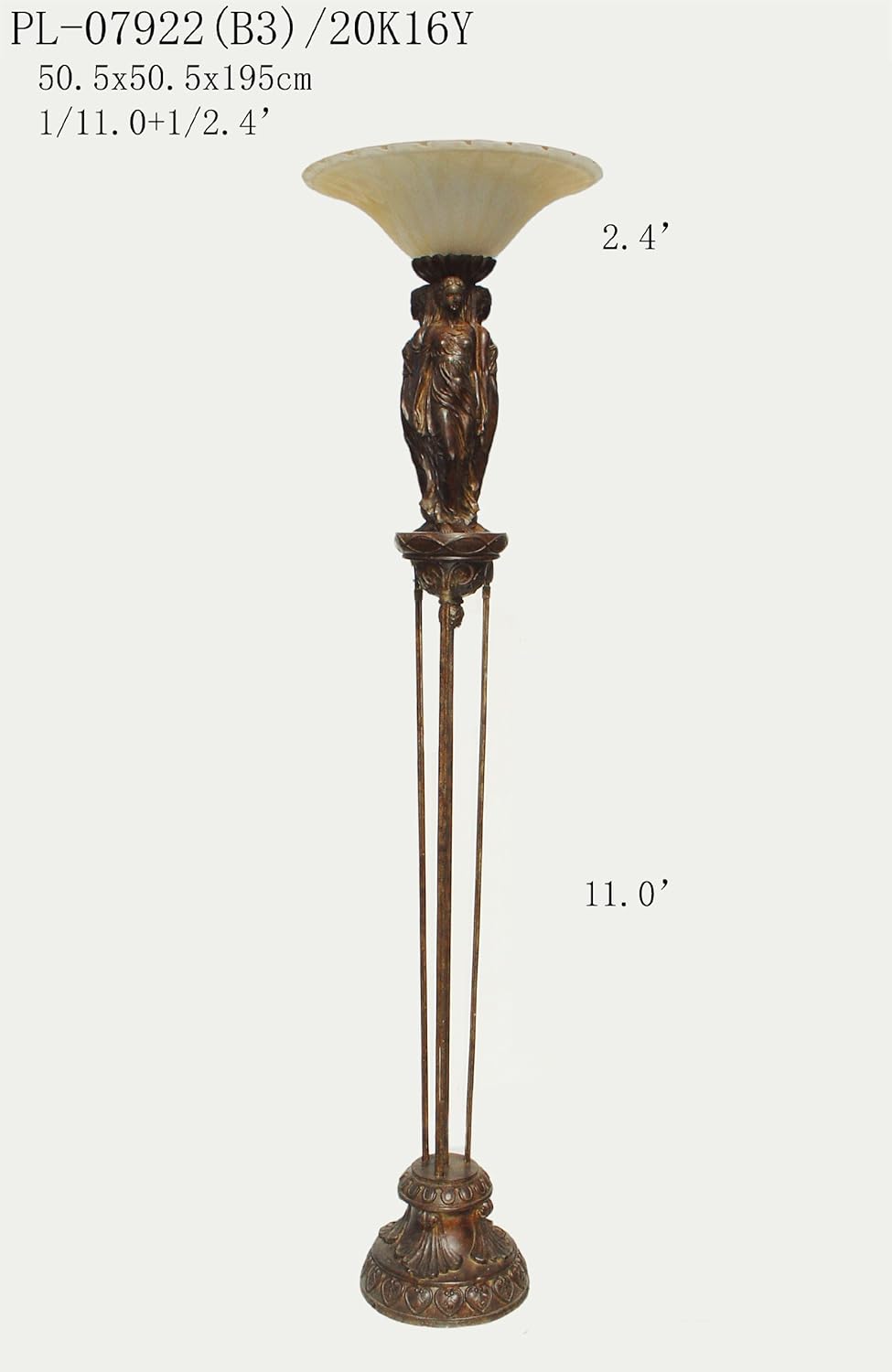 Three Women statue Floor Lamp 72"high PL-07922 - Amazon.com