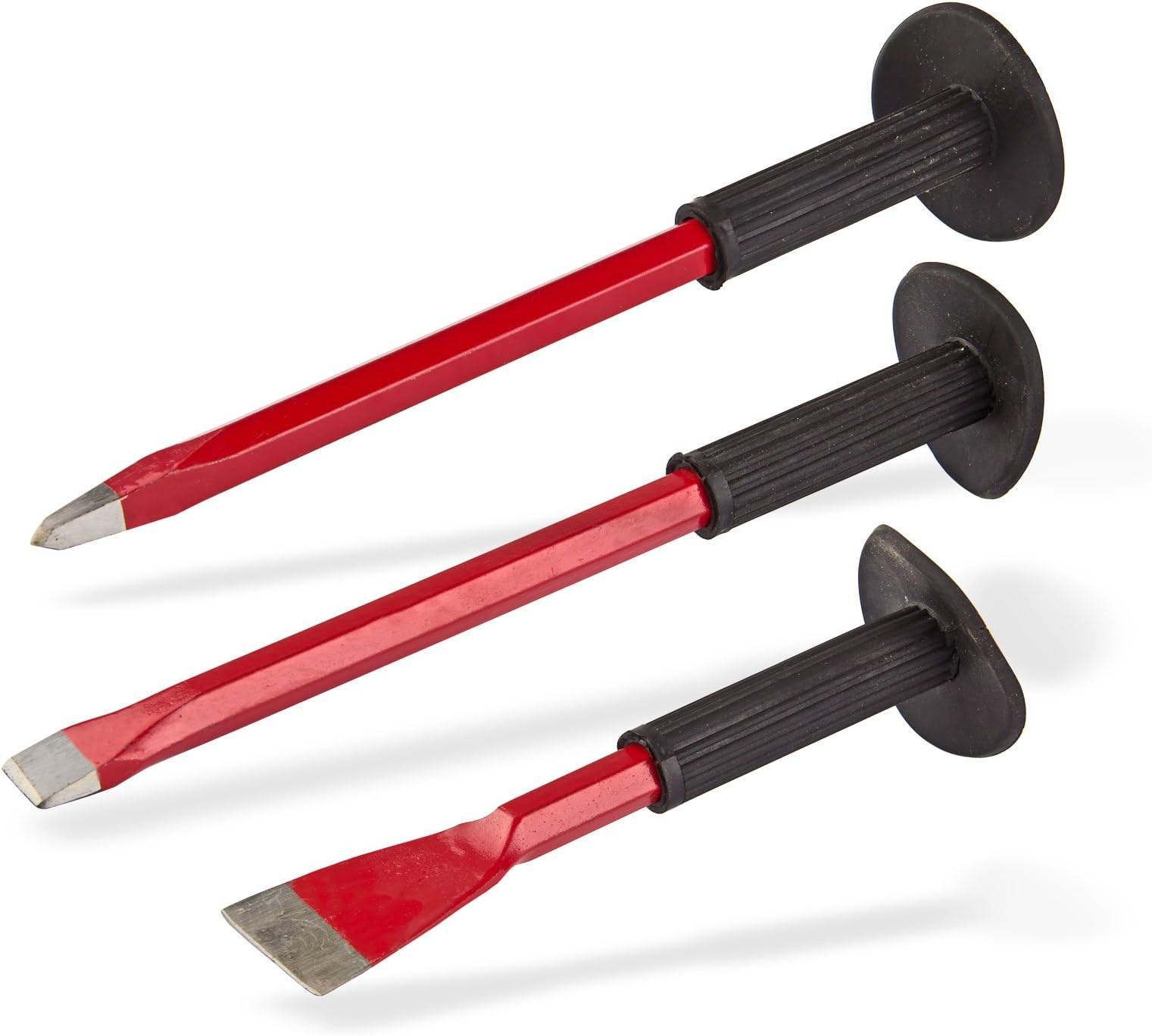 S&R Flachmeißel mit Handschutz 25 x 300 mm, 40CRV, Meissel 52-58 HRC ...