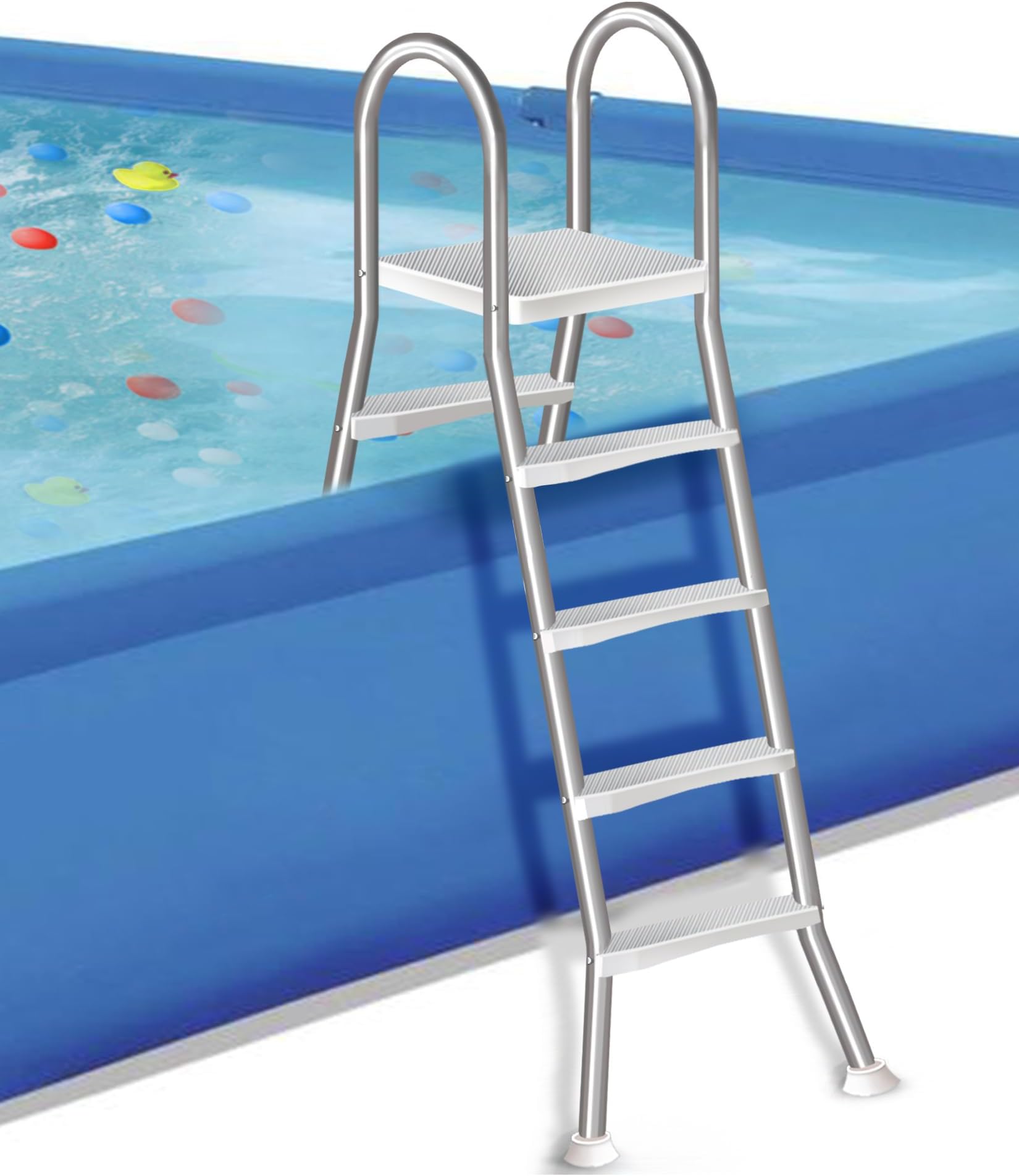 Amazon.com : 52" High Above Ground Swimming Pool Ladder,304 Stainless ...