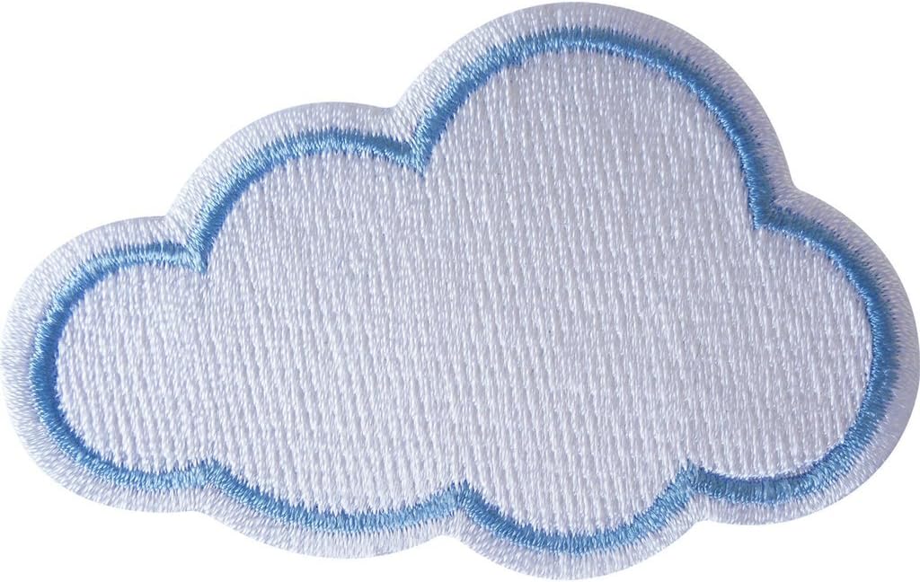 Embroidered Iron On Cloud Patch/Sew On Badge for Cloth Jacket Jeans Bag ...