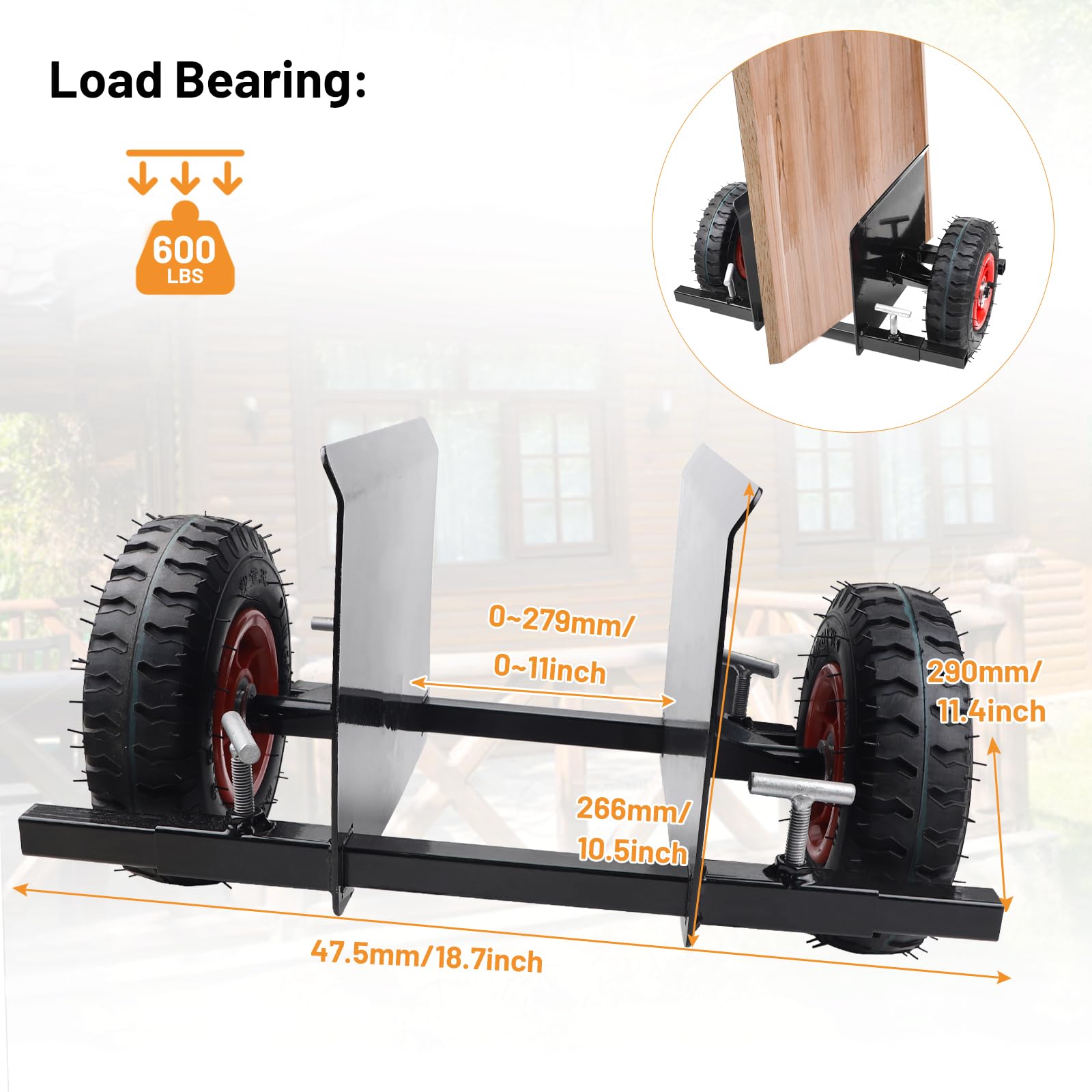 Heavy Duty Panel Dolly, Adjustable Door Dollys with Wheels, 8 ...