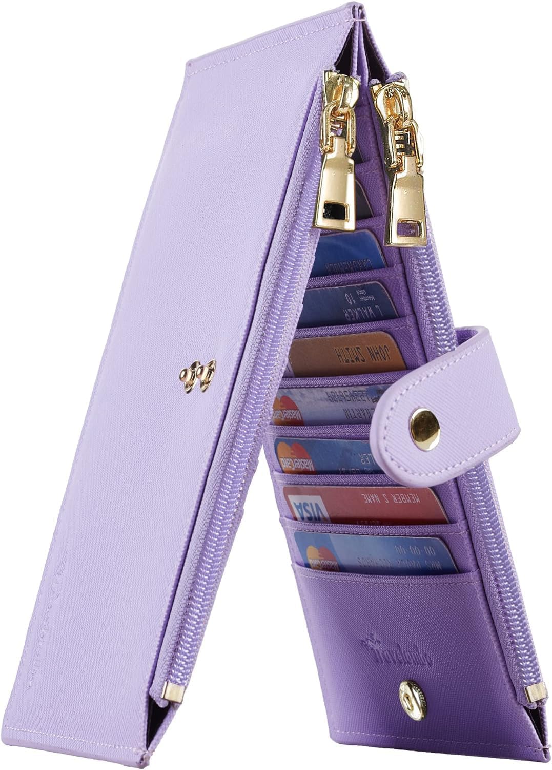 Amazon.com: Travelambo RFID Wallet Women Large Size Bifold Multi Card ...