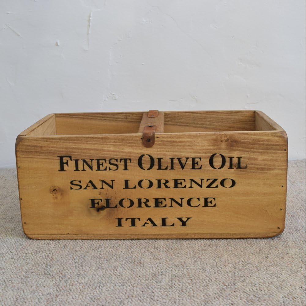 Finest Olive Oil Trading Crate Vintage Style Wooden Storage Box by ...
