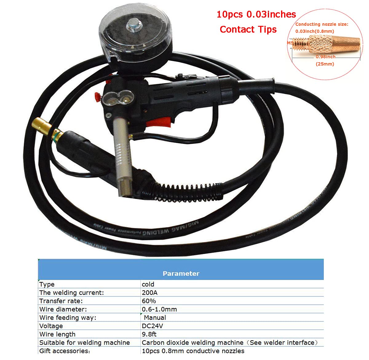 PreAsion Aluminum Spool Gun Fit Miller 300371 Spoolmate 100 Series ...