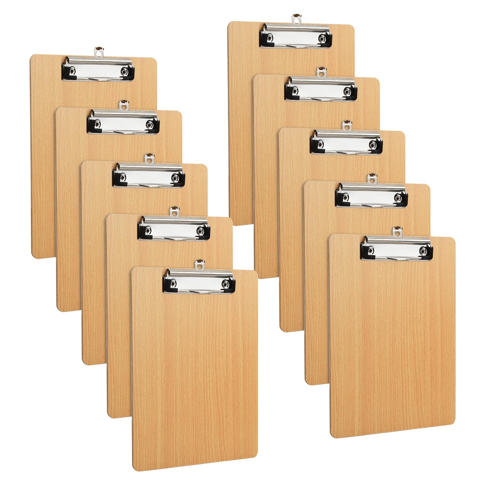 10 Pack Wooden Clipboard A4, File Clip Board, Hardboard Clipboard ...