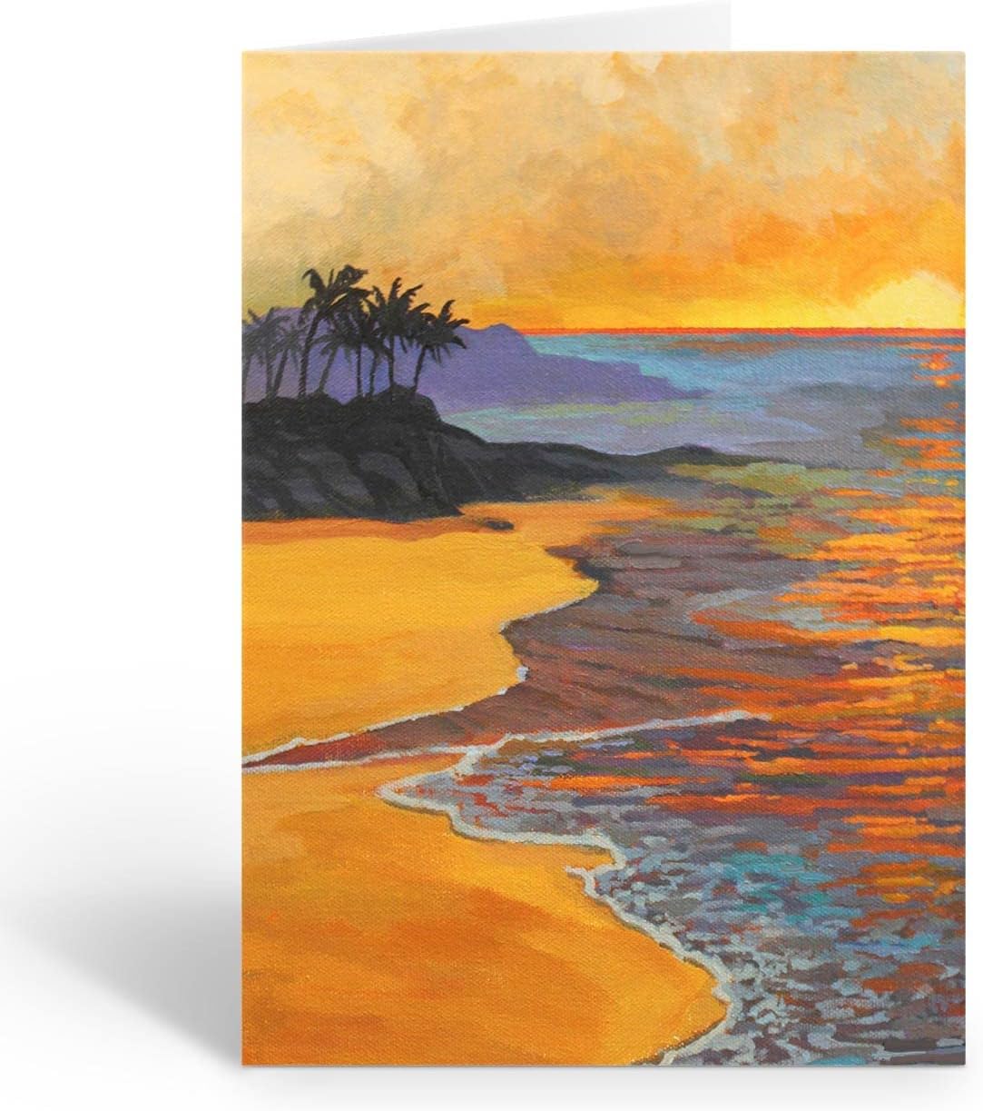 Amazon.com : Set of 10 Beach Note Card Set - Ocean Shore Note Cards ...