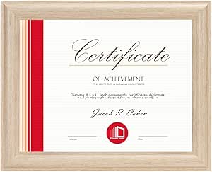 Amazon.com - Frametory, 8.5x11 Document Frame - Curved Bevel Design ...