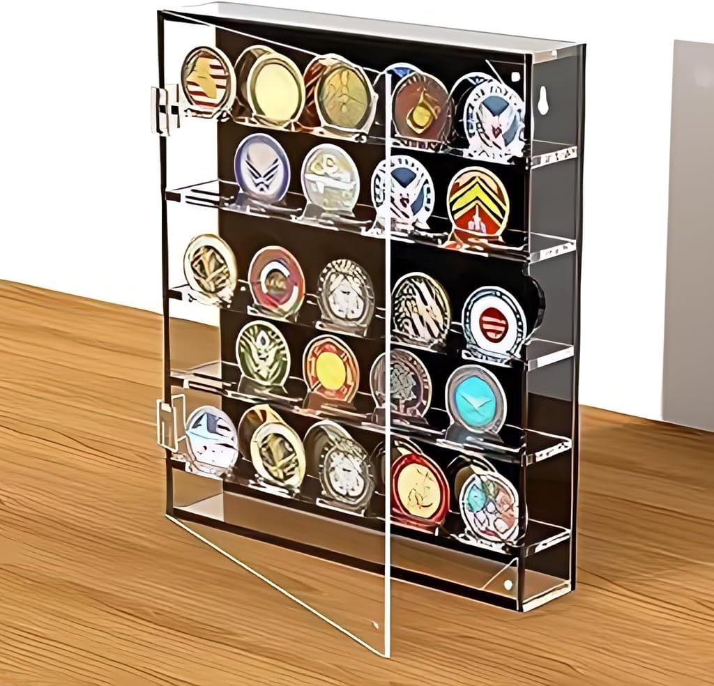 Amazon.com: WLSANX Military Coin Holder, Acrylic Challenge Coin Wall ...