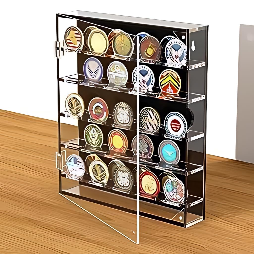 Amazon.com: WLSANX Military Coin Holder, Acrylic Challenge Coin Wall ...