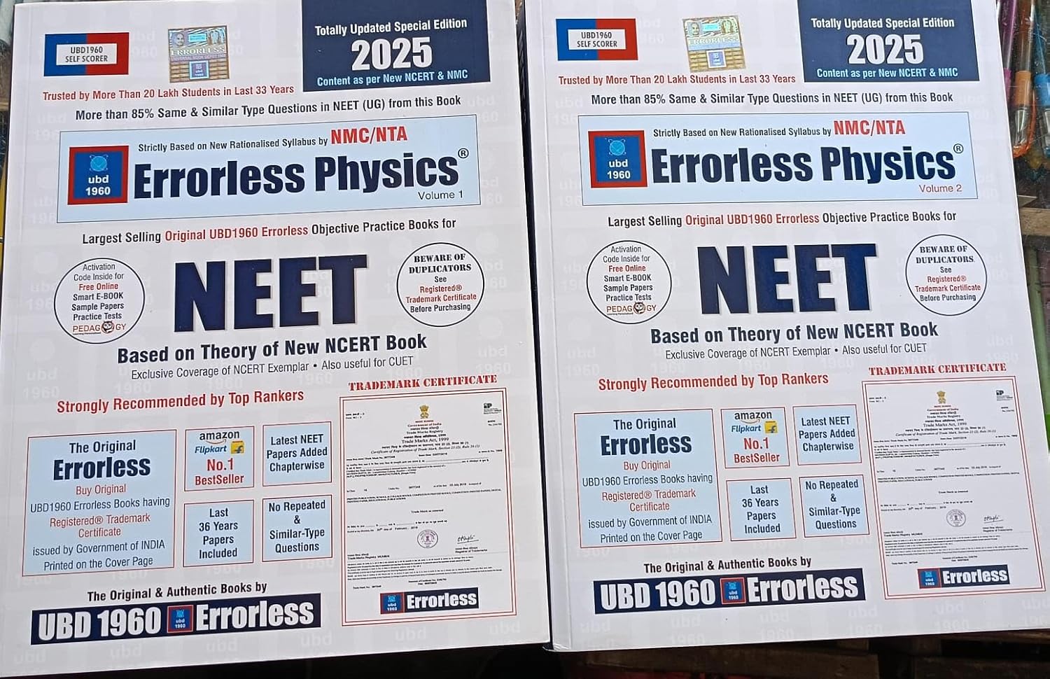 Buy Errorless Physics for NEET New Edition 2025 in 2 volumes Book ...