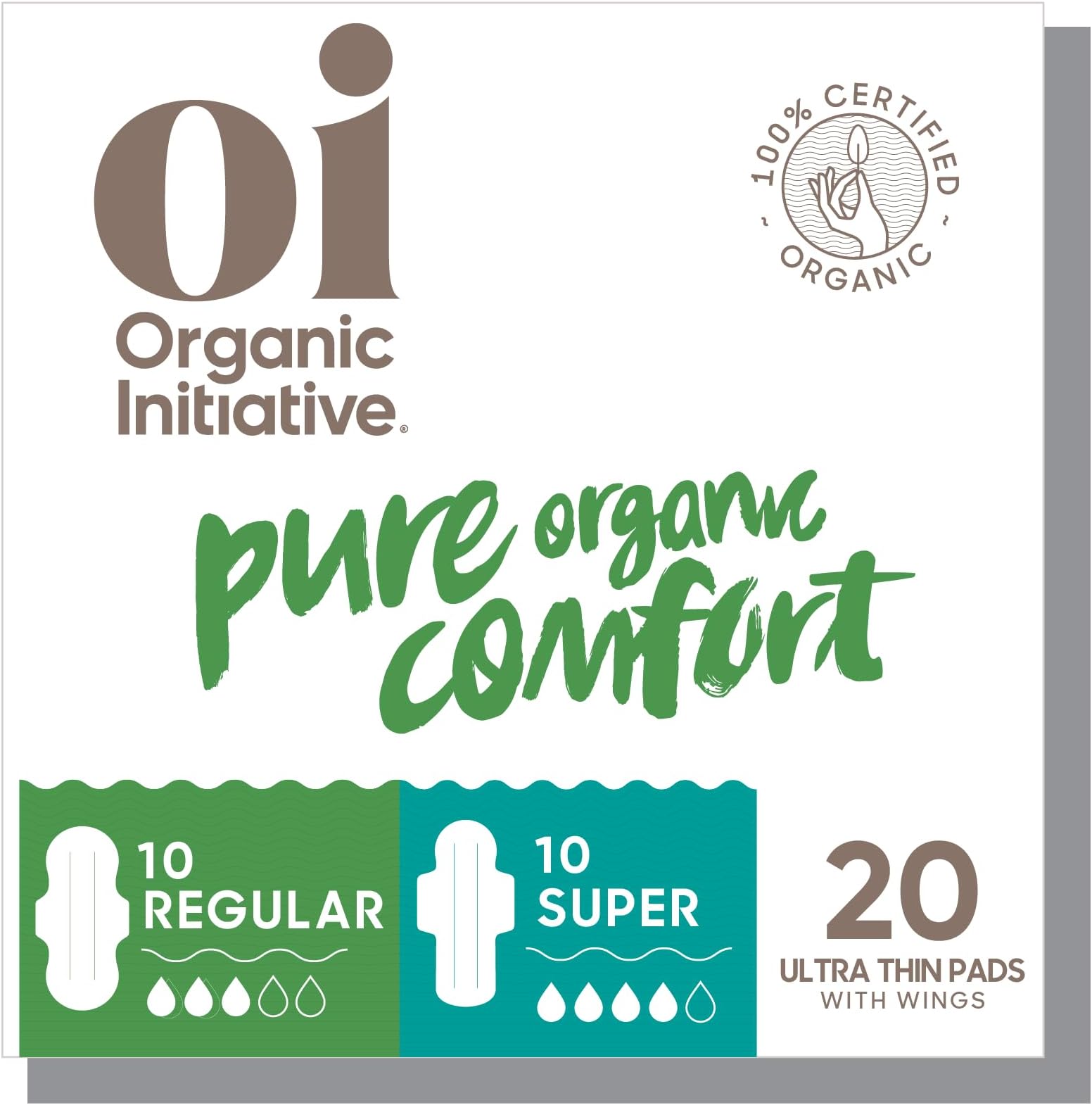 Amazon.com: Ultra Thin Sanitary Pads (Regular, 32 Count) - 100% Organic ...