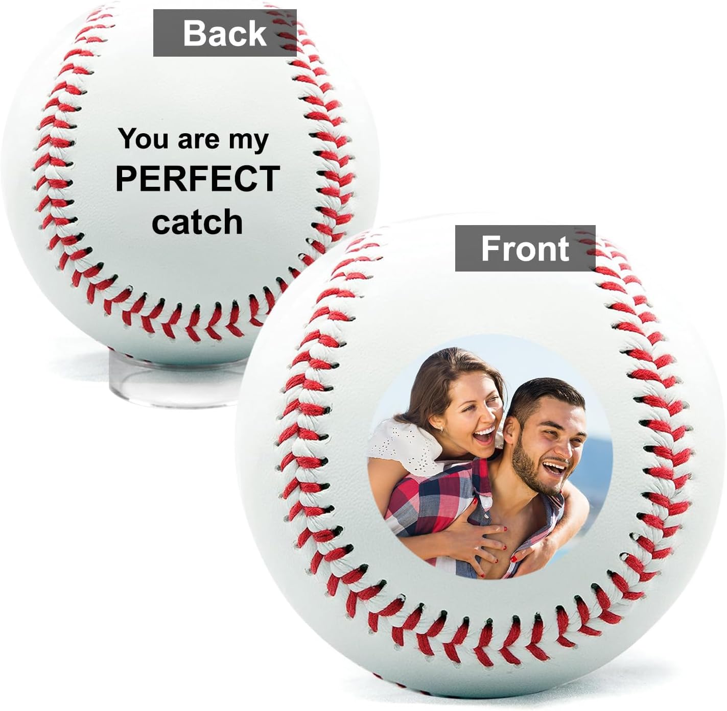 Amazon.com: R&L Personalized Baseball with 2-Sides Printing of Your Own ...