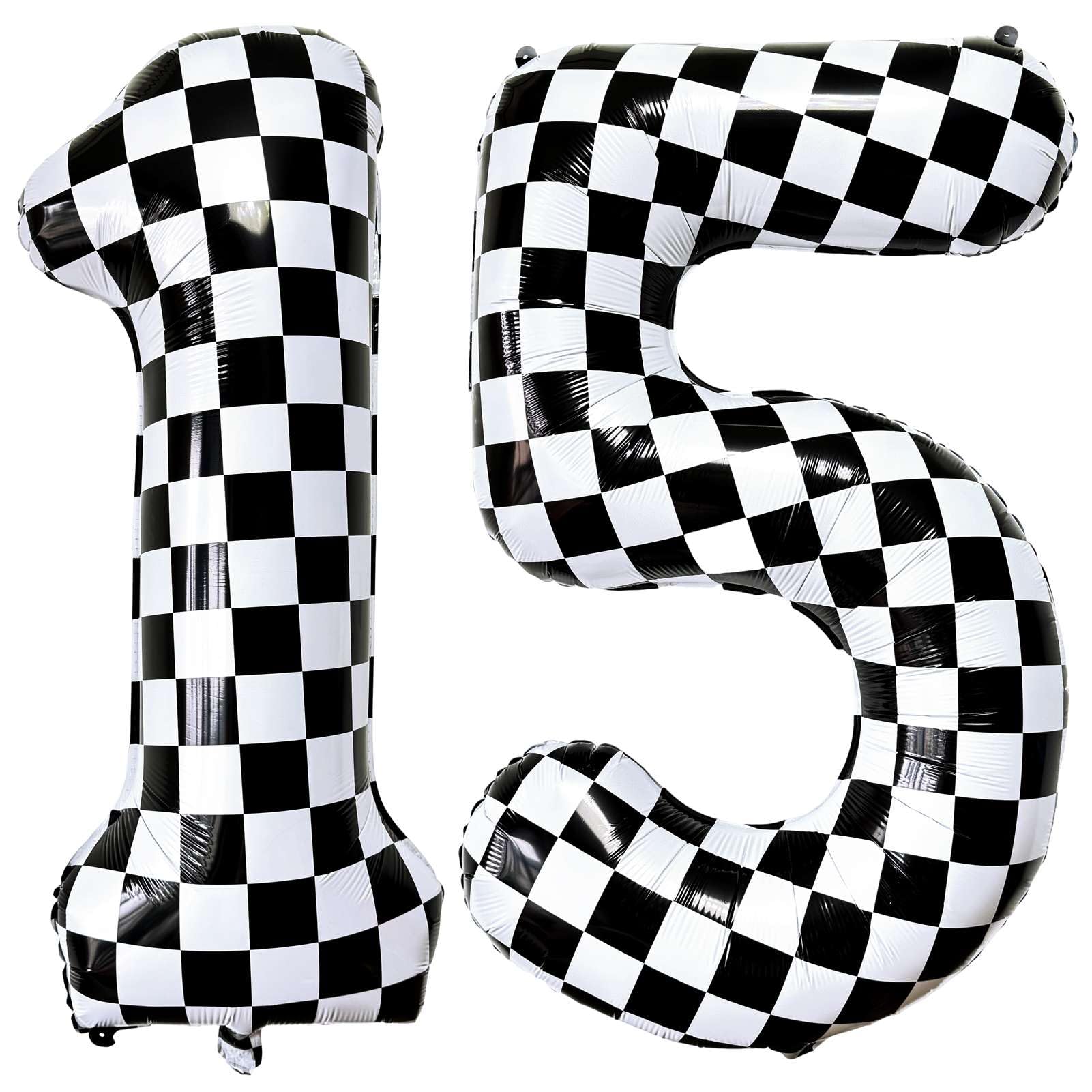 Amazon.com: Number 15 Checkered Balloons 40 Inch Giant Race Car ...