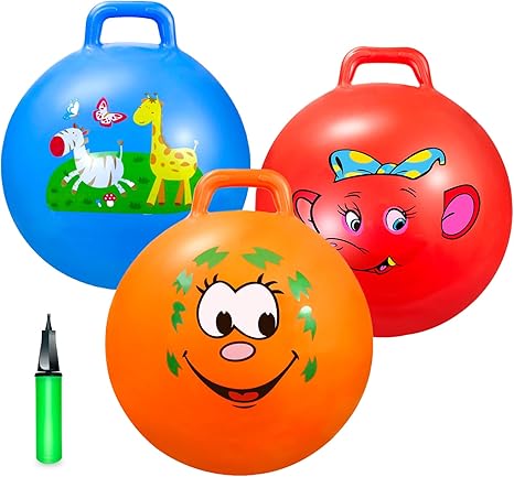 Amazon.com: Bouncy Balls with Handle for Kids, Ride On Toys Balls for ...