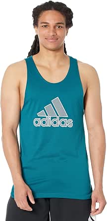 Amazon.com: adidas Men's Badge of Sport Muscle Tank, Legacy Teal ...