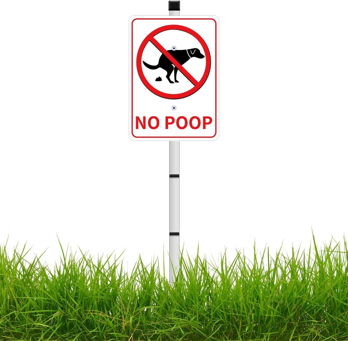Snapklik.com : OOSSXX NO POOP AND PEE Reflective Yard Warning Sign